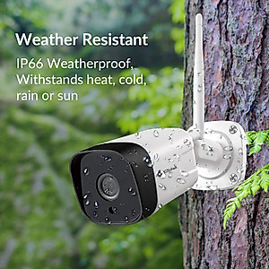 [Dual WiFi, 2K Video] Kittyhok 3MP Wireless Security Camera System with 1TB HDD, 4Pcs Outdoor/Indoor WiFi Home Surveillance Cameras w/Night Vision, IP66 Waterproof, 24/7 Recording Video, 2-Way Audio