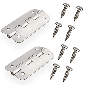 Cornucopia Brands Stainless Steel Replacement Cooler Hinges Compatible w/Igloo Style Ice Chests (Pack of 2 Hinges, 8 Screws)
