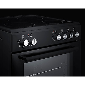 Summit 24” Electric Smooth Top Range, Large 2.44 cu.ft. oven. ADA Compliant, Black - REXT24BL(Black, 24 Inch)