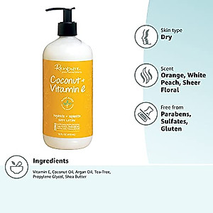 Renpure Plant-Based Body Lotion for Dry Skin – Coconut Oil, Aloe Vera & Vitamin E Oil for Skin – Hydrating, Lightweight Natural Body Lotion & Fast Drying Body Moisturizer Cream, 16 Fl. Oz.