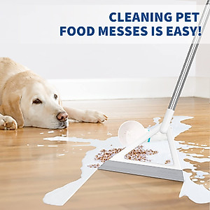 Nodirz Multifunction Magic Broom, 53 INCHES, Modern White Silicone Squeegee Broom for Floor, Glass, Tile, Kitchen, Bathroom, Living Room, Garage