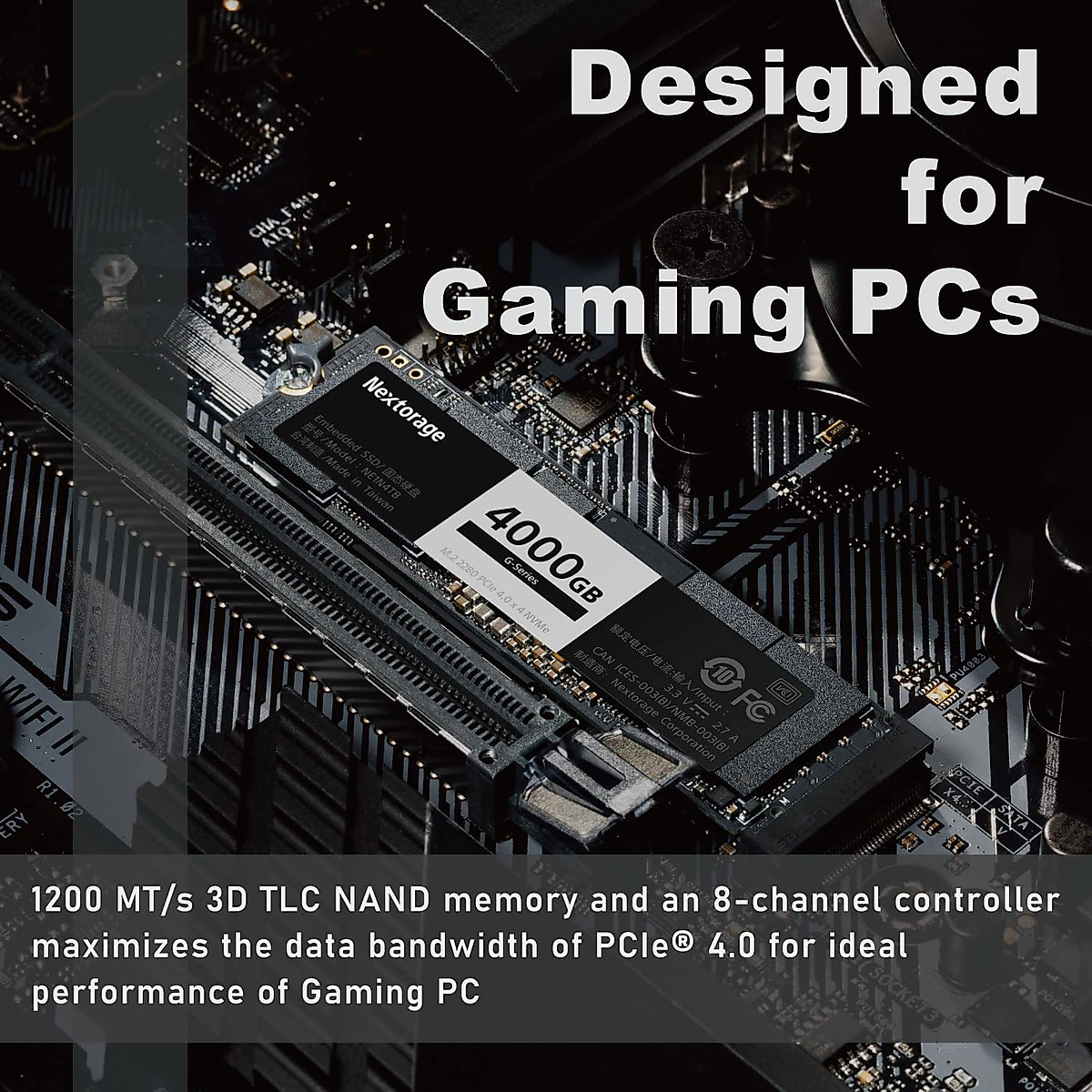 Nextorage Japan 1TB NVMe PCIe Gen.4 M.2 Internal SSD (Read Speed up to 7300MB/s Write Speed up to 6000 MB/s)