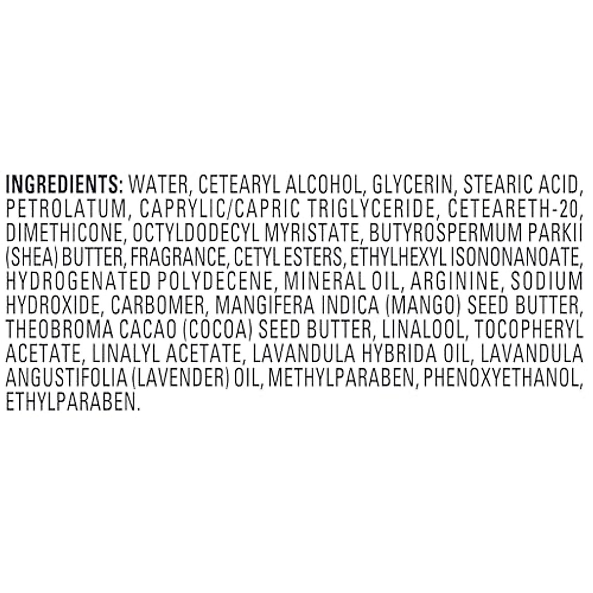 Jergens Lavender Body Butter Body and Hand Lotion, Moisturizer for Women, 7 Fl Oz (Pack of 1), with Essential Oils for Indulgent Moisturization White