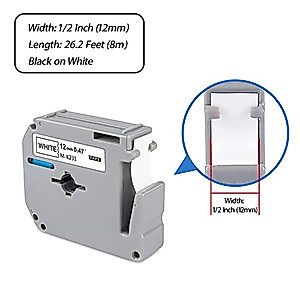 BOYEEZON for Brother PT-65 Label Maker Tape Refills MK-231S
