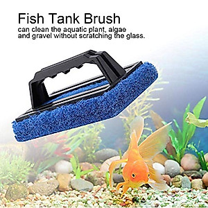 Yosoo Aquarium Fish Tank Cleaning Brush, Glass Algae Scraper Cleaner, Aquarium Cleaning Tool, Hand-held Plastic Bathroom Tile Surfaces Household Kitchen
