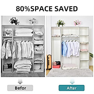 Vacuum Storage Bags, Space Saver Bags Compression Storage Bags for Comforters and Blankets, Vacuum Sealer Bags for Clothes Storage，Essential travel compression bag, vacuum packaging space saving bag