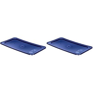 Carlisle FoodService Products 3058060 Smart Lids Third Size Polyethylene Lid, Dark Blue (Pack of 2)
