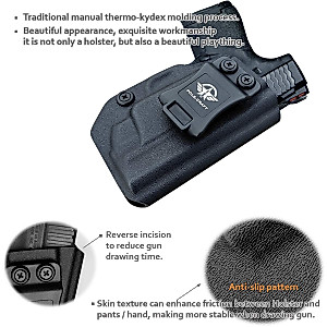 M&P Shield 9mm Holster,IWB Kydex Holster Fit: Smith & Wesson M&P Shield M2.0 9mm / .40 S&W 3.1" Barrel with Integrated CT Laser Pistol - Inside Waistband Carry-S&W M&P Shield 9mm Accessories
