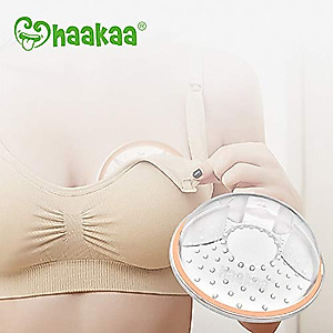 haakaa Manual Breast Pumps with Lid Collecter 100% Food Grade Silicone BPA PVC and Phthalate Free (4oz/100ml + lid + Collector)