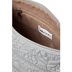 Sakroots Basic Crossbody in Eco-Twill with Adjustable Strap, Light Grey Spirit Desert Quilted