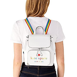 Kate Spade New York Darcy Flap Backpack (White Dove/Multi)