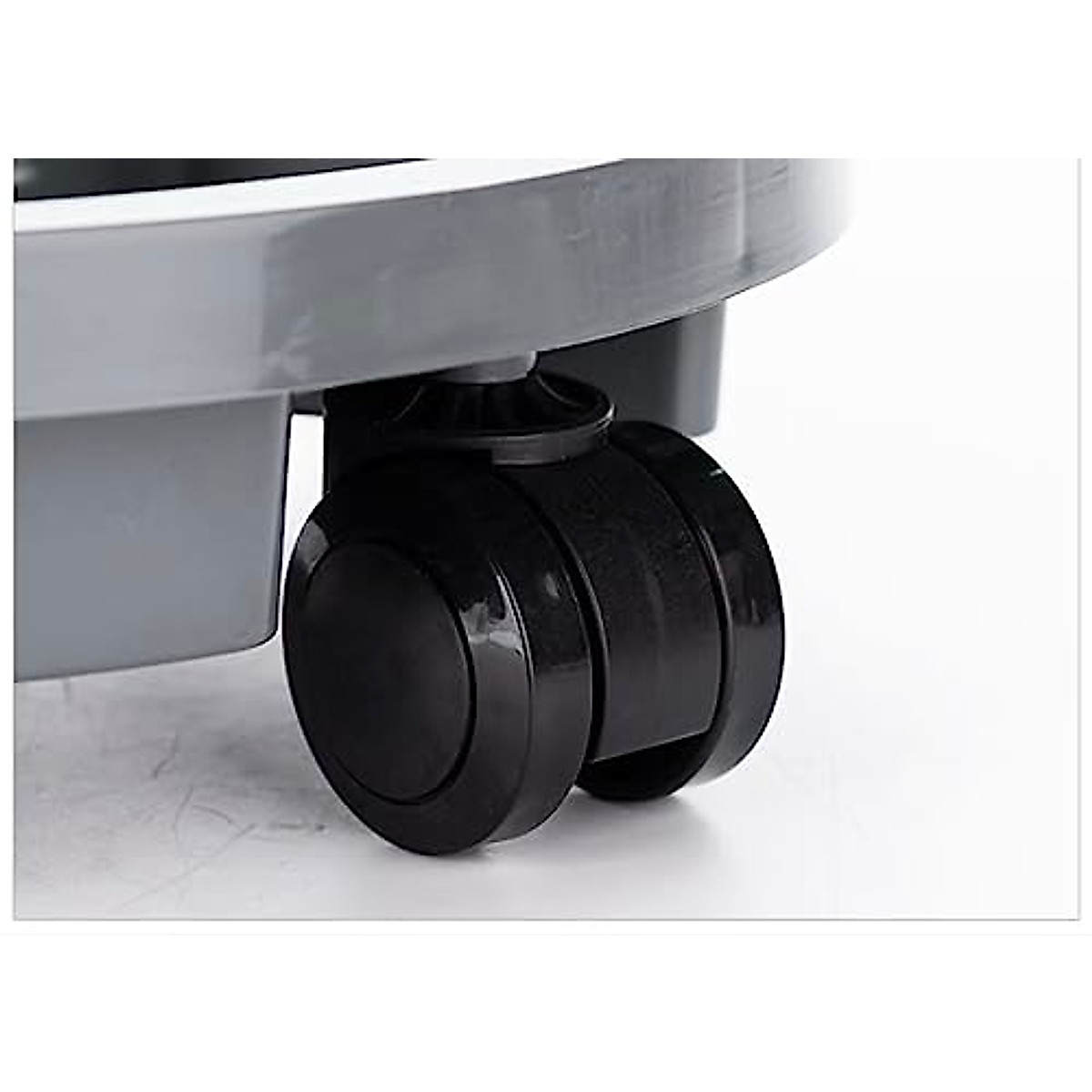 Two Pack HuaBoShi Plant Caddy Stand with Wheels Heavy Duty with Built-in Bottom Ventilation Design and Water Tray Bear Weight up to 160 LB (13” in Diameter)