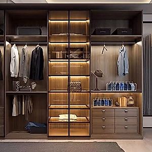 Kweetle Belt Organizer 7 Compartments, Clear Belt Holder Display Case Acrylic Belt Organizer for Closet, Tie