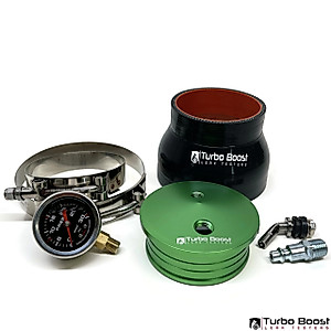 4" inch Turbo Boost Leak Tester - Leak Detector - 6061 Billet Aluminum - 30 PSI - Check Test Intake Charge Pipe Pressure Leaks - Includes Both Tire and 1/4" Air Fititng