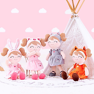 Gloveleya Dolls Baby Plush Toy Girl Toys Girl Gifts First Baby Doll Soft Toys Plush Fox Toy 15" with Gift Bag