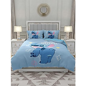 HOMEINNO 2/3pcs Cartoon Duvet Cover Set, Cartoon Room Decor, Soft and Breathable, Cartoon Printed Pattern, Fits Twin Full King Queen Bed, Gifts 02 (Queen - 90 * 90 inches)