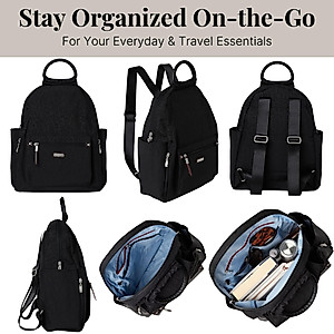 Baggallini Women's All Day Backpack, Black Cheetah Emboss, One Size…