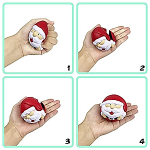 QINGQIU 6 Pack Christmas Squishy Toys Slow Rising Squishies Christmas Toys for Kids Boys Girls Toddlers Christmas Party Favors Stocking Stuffers Gifts