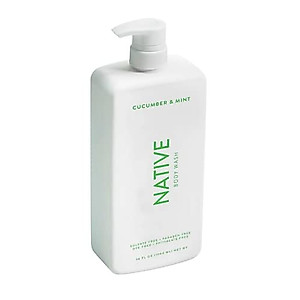 Native Body Wash for Women, Men | Sulfate Free, Paraben Free, Dye Free, with Naturally Derived Clean Ingredients, 36 oz bottle with pump - Pack of 1 (Cucumber & Mint)