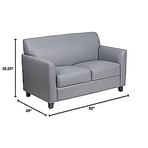 Flash Furniture HERCULES Diplomat Series Gray LeatherSoft Loveseat