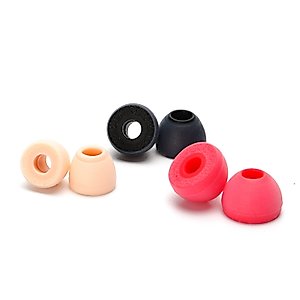 HiFiGo SeeAudio x Zeos Render Memory Foam Earbuds Eartips, in-Ear Monitors Earphones Silicone Ear Tips Comfort and Isolation (Yellow-S(3 Pairs))