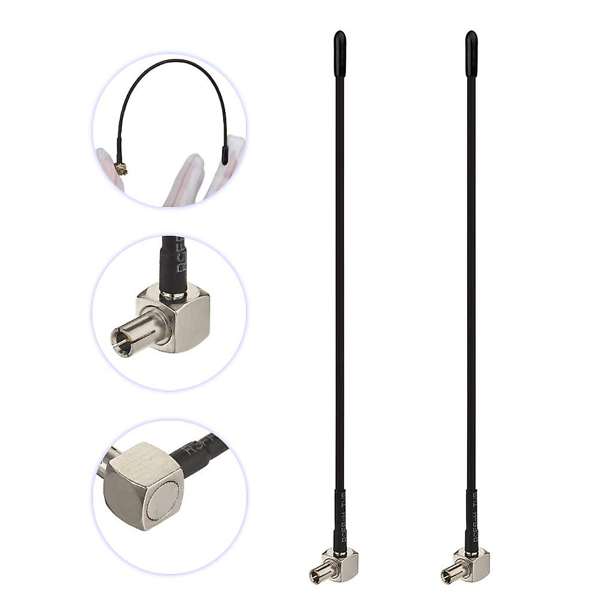 Bingfu 4G LTE Antenna Mini Soft Whip TS9 Antenna (2-Pack) Compatible with Verizon AT&T T-Mobile Sprint 4G LTE Mobile Hotspot MiFi Router Cellular Mobile Broadband Modem USB Modem Dongle Adapter