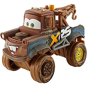 Disney Pixar Cars XRS Mud Racing Mater Oversized 1:55 scale Die-cast, Real Suspension, Off-Road, Dirt-splashed, All-terrain Wheels, 1:55 scale, Ages 3 and up