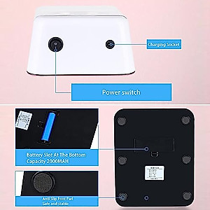 Zerodis Automatic Cat Feeder Pet Smart Feeder Induction Cat Food Dispenser Lid Opening Rechargeable Dog Cat Feeding Bowl for Small Medium Pet 350ml Pet Dry Food