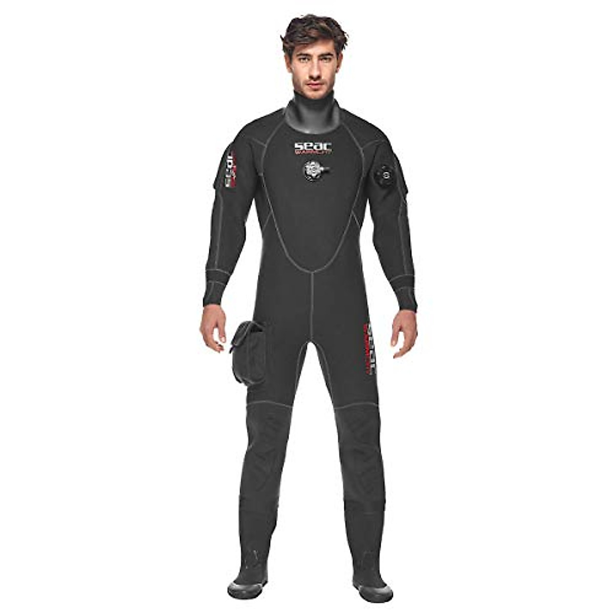 SEAC Men's Warmdry 4mm Neoprene Dry Suit, Black, X-Large Plus (0060001009121A)