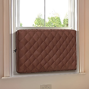 KylinLucky Indoor Air Conditioner Cover AC Cover for Inside Window Unit 21 x 15 x 3.5 inches(L x H x D),Brown