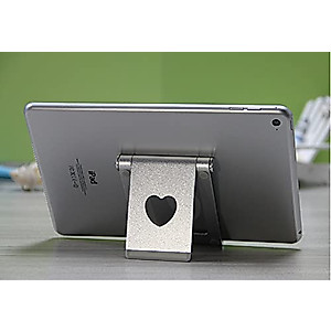 Cell Phone Stand Desk Adjustable Aluminum Mobile Phone Holder 360 Degree Compatible for iPhone 13 12 Pro Max, iPhone 11 X SE XS XR 8 Plus 6 7 6S Samsung Galaxy Note20 S20 S10 S9 S8 S7 (Black)