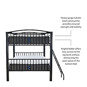 Powell Heavy Metal Bunk Bed, Full-Over-Full, Black