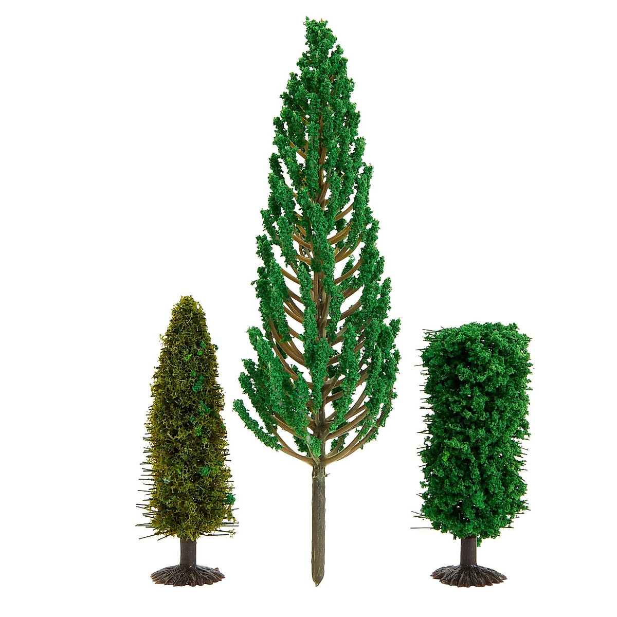 Bright Creations 55-Pieces of Miniature Model Trees for Diorama Supplies, Scenery, Landscape, DIY Projects, Arts and Crafts, Train Village, Railroads (11 Assorted Sizes/ 1-6.7 in)