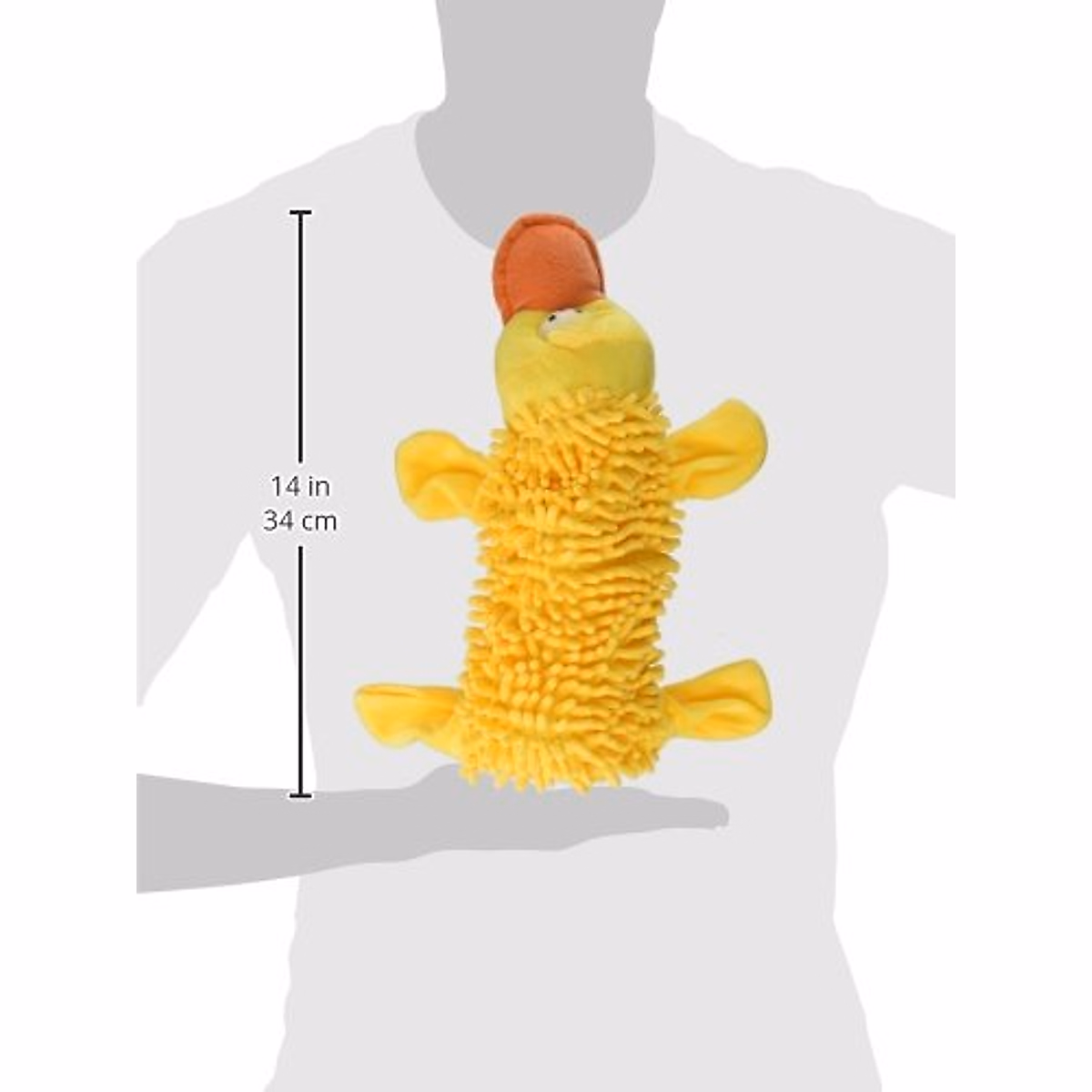 Amazing Pet Products Bottle Shaggy Pet Squeak Toy, Duck