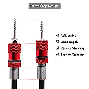 SeonFook 2Pcs Magnetic Bit Holder with PH2 Screwdriver Bits, 1/4 Inch Hex Shank Driver Bits Adjustable Depth Screw Holder Drywall Screw Bits (60mm)