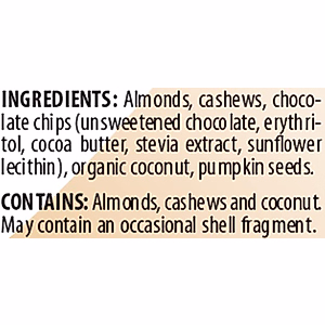 BetterFoods Coconut Chocolate Keto Trail Mix | Vegan, Keto-Friendly, Only 1g Sugar & 4g Net Carbs | Almonds, Cashews, Sugar-Free Chocolate Chips & Organic Coconut Blend, 20oz