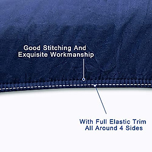 FLXXIE 4 Pieces Microfiber Toddler Bedding Set, Super Soft and Breathable Crib Sheet Set, Includes Quilted Comforter, Flat Top Sheet, Fitted Sheet, Envelope Pillow Case for Boys and Girls, Navy Blue