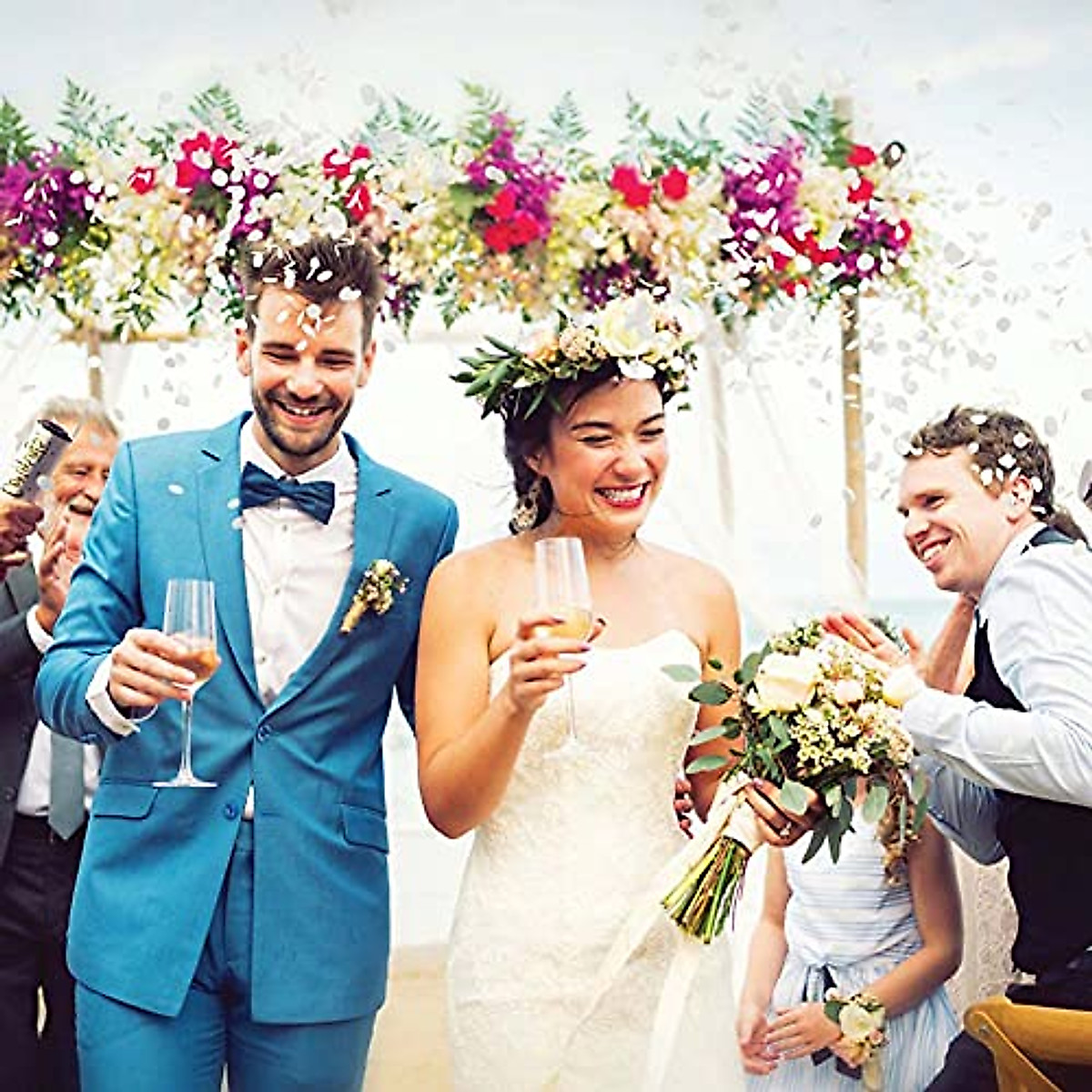 Tissue Paper Confetti 5000 Pieces White Round Confetti 1 inch Paper Circle Confetti Dots for Table Wedding Birthday Party Decoration