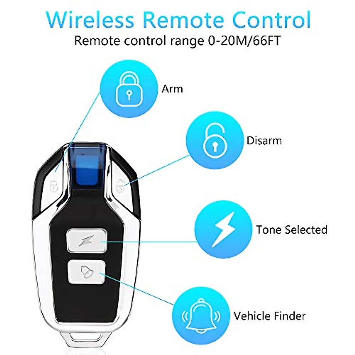 Onvian Remote Control for Wireless Anti-Theft Motorcycle Bike Vehicle Alarm