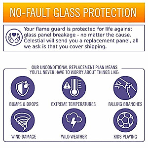 Celestial 23" x 6" Round Wind Guard, fits Celestial 19” Round Fire Pit Burner Pans for Gas Fire Pits