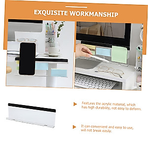 ULTECHNOVO 2pcs Message Parcel Shelf Monitor Side Panel Memo Notes Boards Memo Pad Monitor Message Memo Board Note Board Clear Stand Memo Message Board Screen Side Acrylic The Side