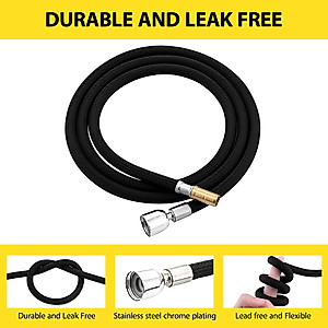 Pull Down Hose Replacement Faucet Parts Compatible with Kohler K-1219935-BC/K-1304674-BC/K-1219935 Hose Kit Pull-down Kitchen Faucet, 67in (K-1219935-bc)