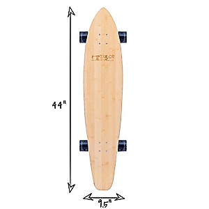 TailorShape Race Clothes 44" Bamboo and Canadian Maple Longboard Skateboard Cruiser Flowers