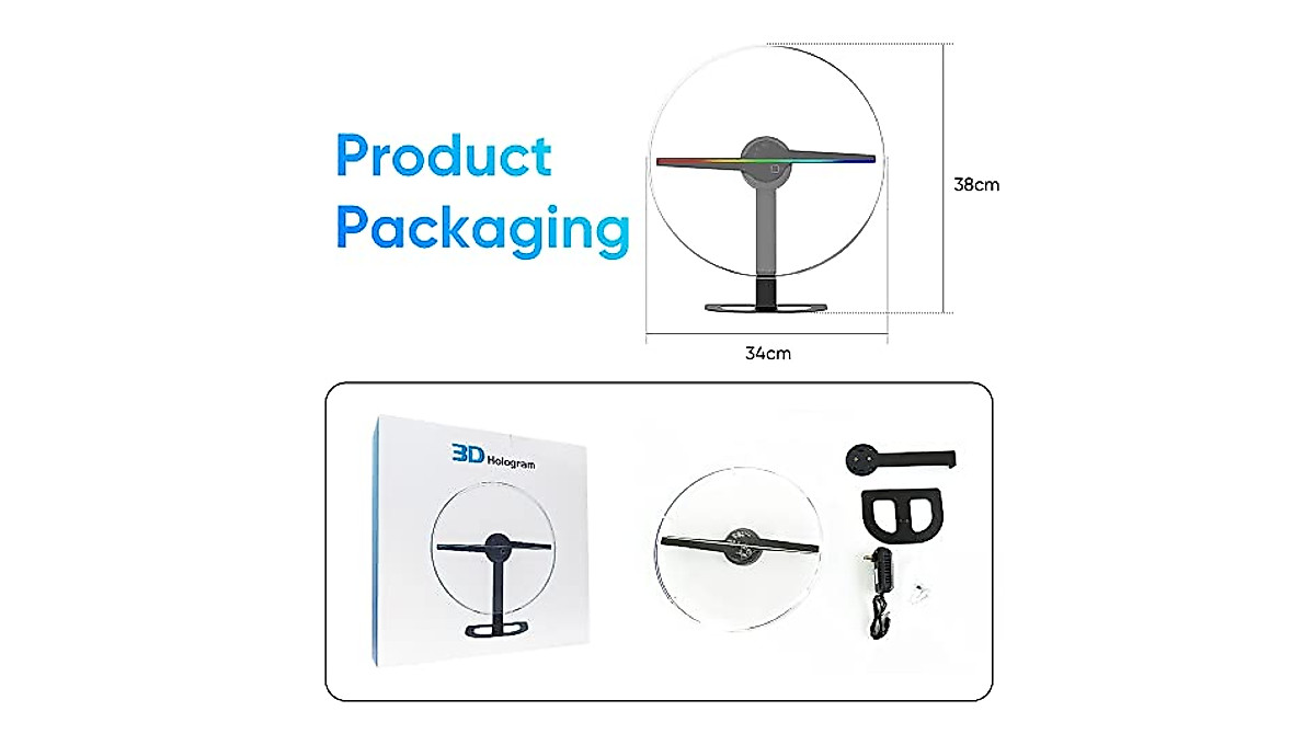 3D Holographic Fan with LED Projection for Advertising & Events
