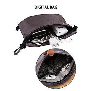 GOX Small Toiletry Bag for Men Bulk Cosmetic Bag Dopp Kit Carry On Zipper Pouch Organization Nylon Packing Sack Waterproof(Grey)