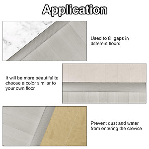 Greymond 10 Ft x 2" Floor Transition Strip Doorways, Vinyl Adhesive Laminate Flat Divider Flooring for Joining Floor Gaps, Carpet, Threshold Cover, Floor Tiles (Beige Grey)