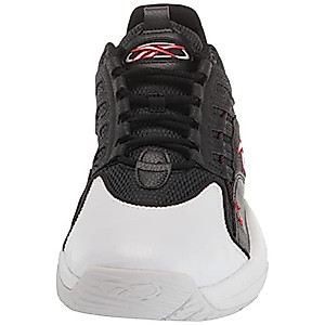 Reebok Unisex Solution Mid Basketball Shoe, Black/White/Vector Red, 11 US Men