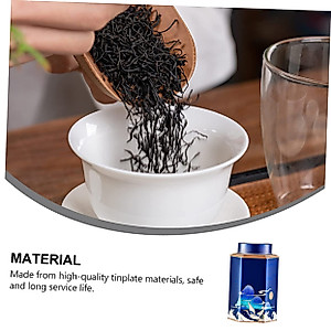 1pc Tea Tin Can Decorative Candles Storage Jars with Lids Tea Containers Chinese Tea Tins Condiment Containers Round Tea Tins Storage Storage Canister Decorative Tea Can Mini
