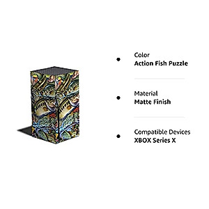 MIGHTY SKINS Skin Compatible with Xbox Series X - Action Fish Puzzle | Protective, Durable, and Unique Vinyl Decal wrap Cover | Easy to Apply and Change Styles | Made in The USA (MIXBSERX-Action Fish Puzzle)