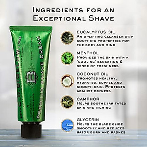 C.O. Bigelow Travel Shaving Cream for Men, Travel Sized Shave Cream,1.7 Oz. with Eucalyptus & Coconut Oil to Protect Against Razor Burn and Irritation, For All Skin Types, Pack of 1